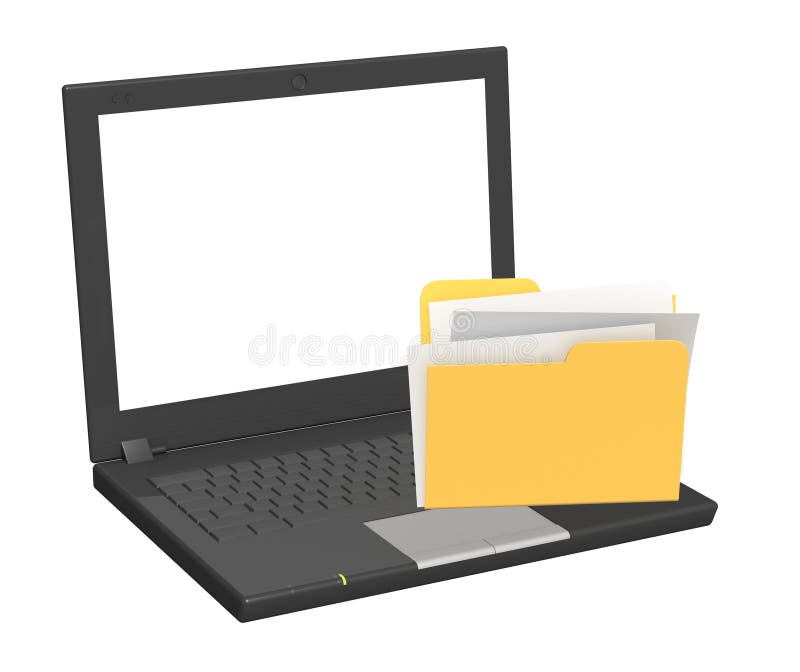 Folder Desktop stock illustration. Illustration of document - 1617907