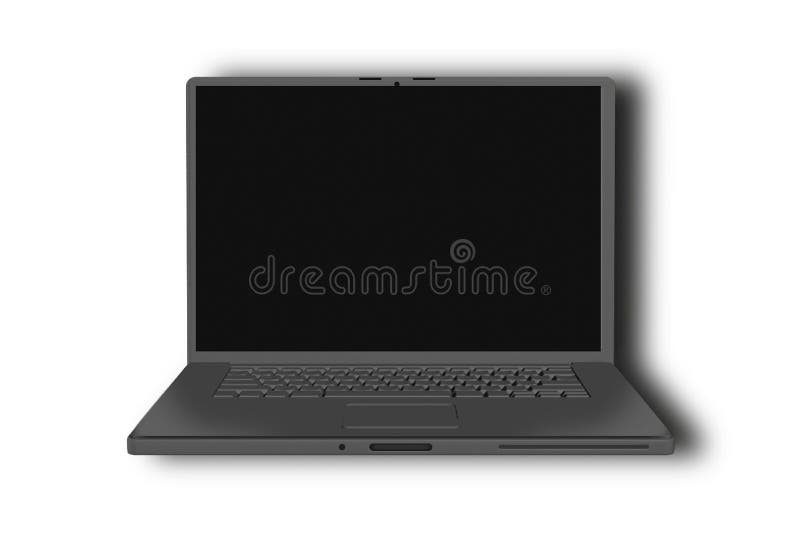 Realistic Laptop Mockup Isolated on White Background. Stock Photo ...