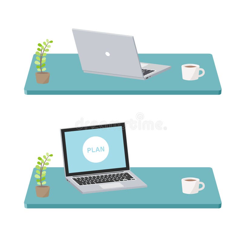 Laptop front and back stock image. Image of office, object - 226475683