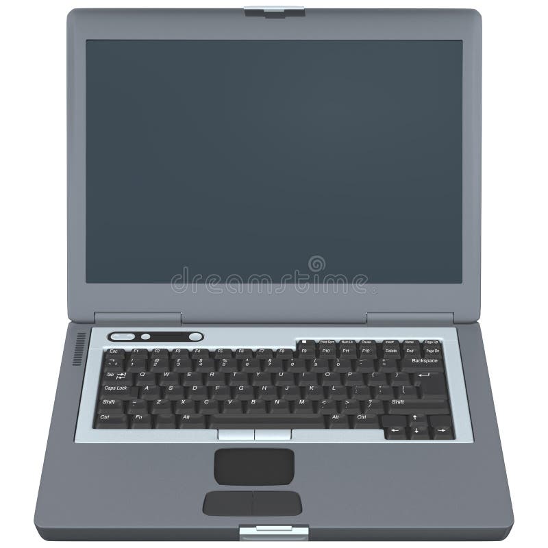 Laptop Front View stock illustration. Illustration of frame - 1834018