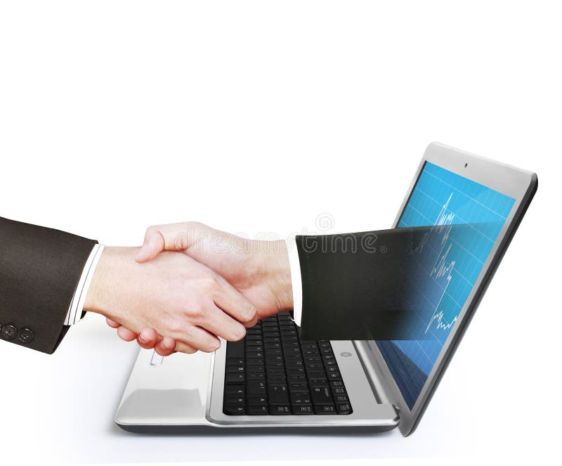 Laptop Front View with Monitor Stock Image - Image of marketing ...