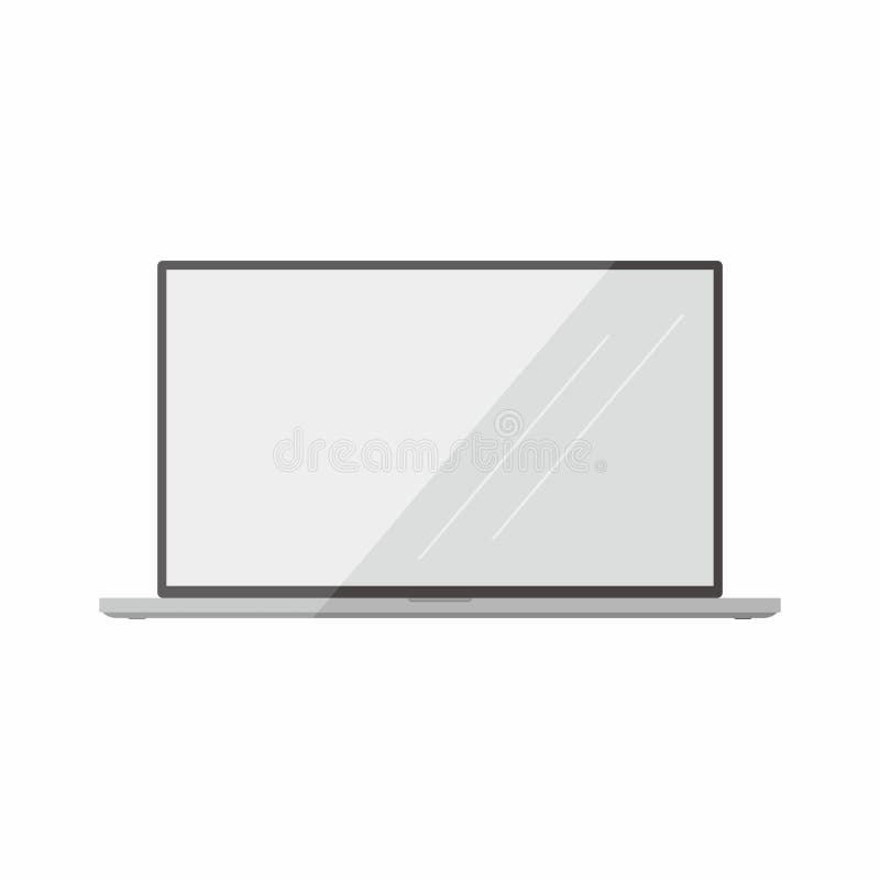 Laptop Front View Thin Slim Bezel Image Vector Illustration Stock ...