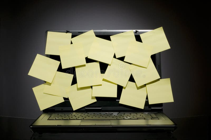 Businessman with Reminder Notes Stock Image - Image of business ...