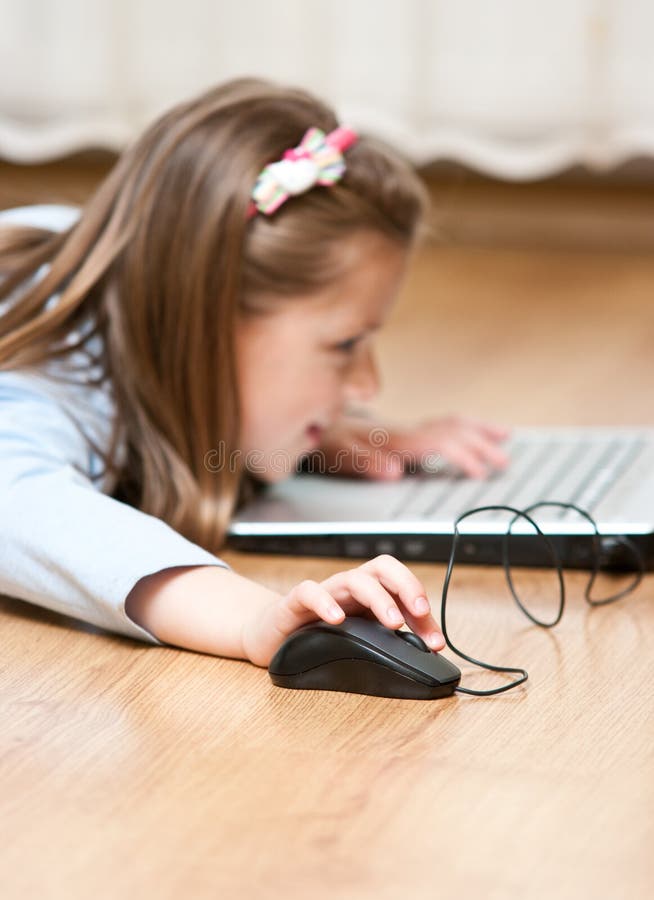 Girl using laptop stock photo. Image of computer, internet - 10627602