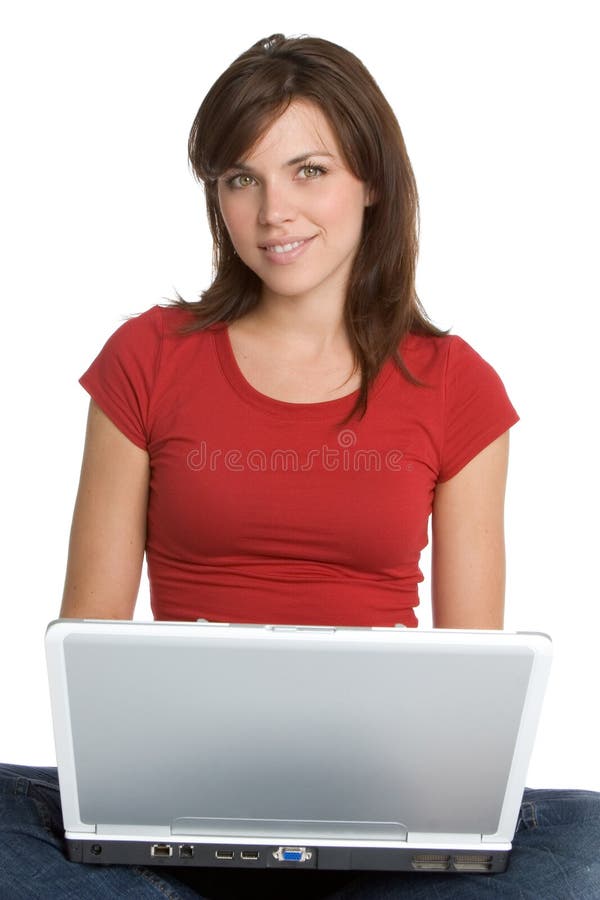 Laptop Girl stock image. Image of laptop, typing, person - 3686307