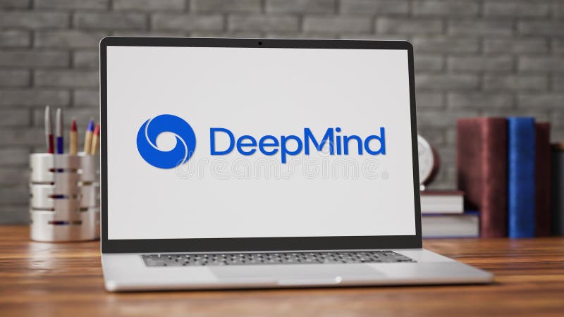 Laptop with Google DeepMind Logo on the Screen, Illustrative Editorial ...