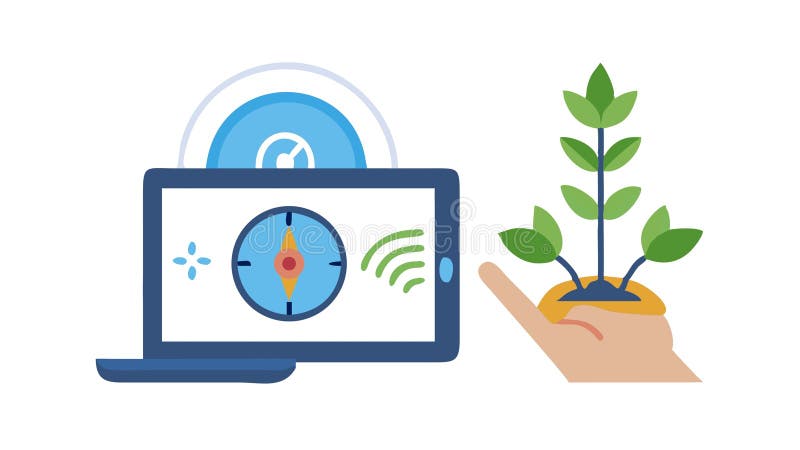 Laptop Green Technology, Symbolizing Sustainable Computing and Growth ...