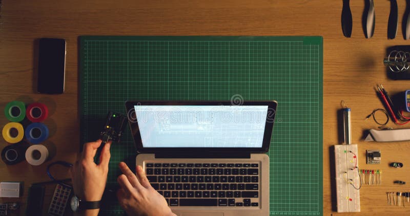 Technician, Laptop and Black Woman in Server Room, Maintenance or ...