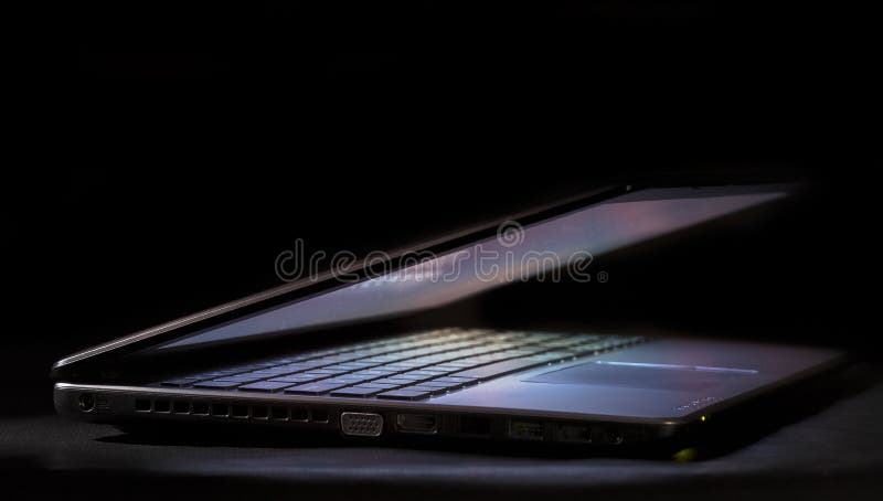 Laptop Half Disassembled with Hummer on it Stock Photo - Image of ...