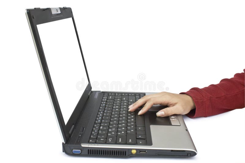 Laptop and hand stock image. Image of studying, keyboard - 16292361