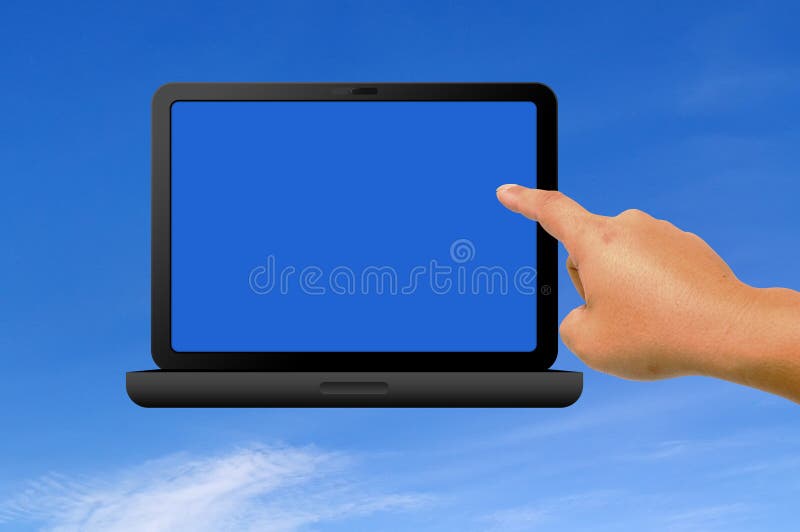 Laptop and hand stock image. Image of portable, ideas - 23052361