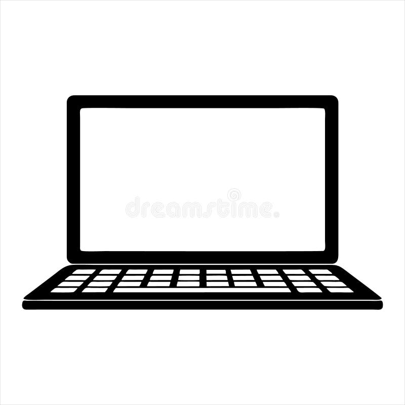 Laptop with Hand Icon. Laptop Icon. Laptop Vector Stock Vector ...