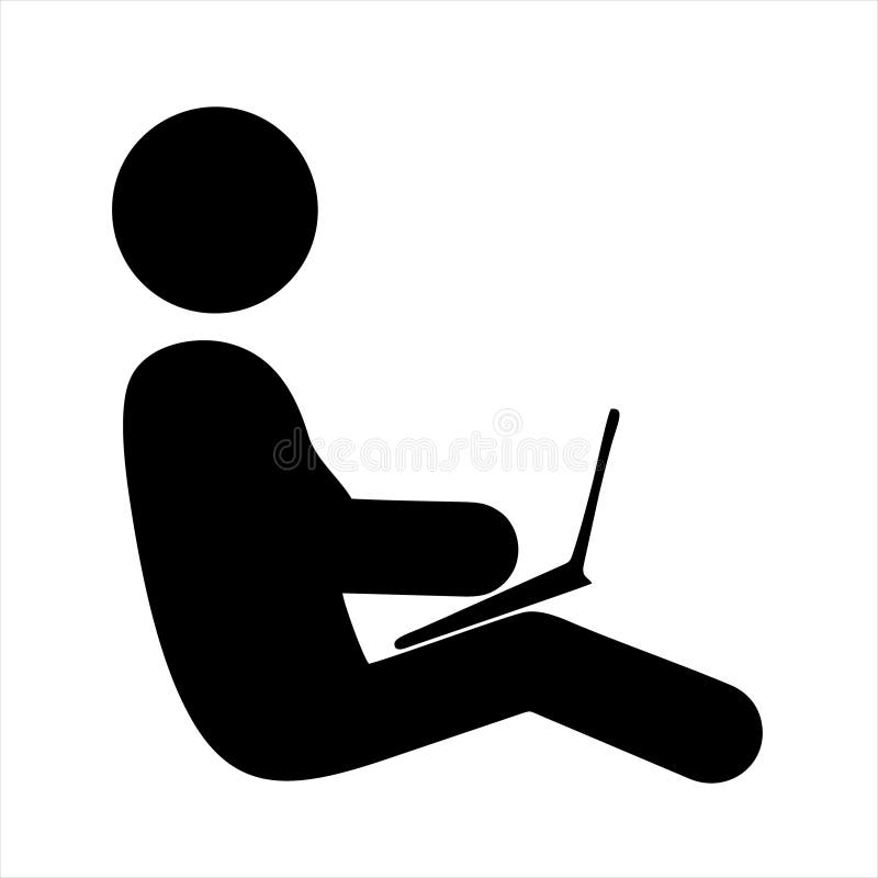 Laptop with Hand Icon. Laptop Icon. Laptop Vector Stock Vector ...