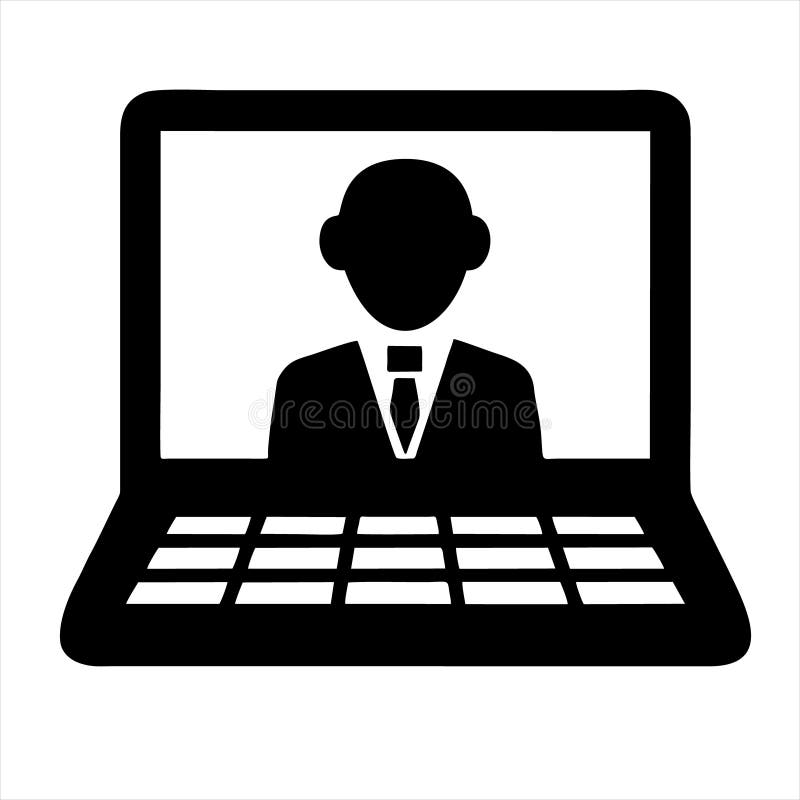 Laptop with Hand Icon. Laptop Icon. Laptop Vector Stock Vector ...