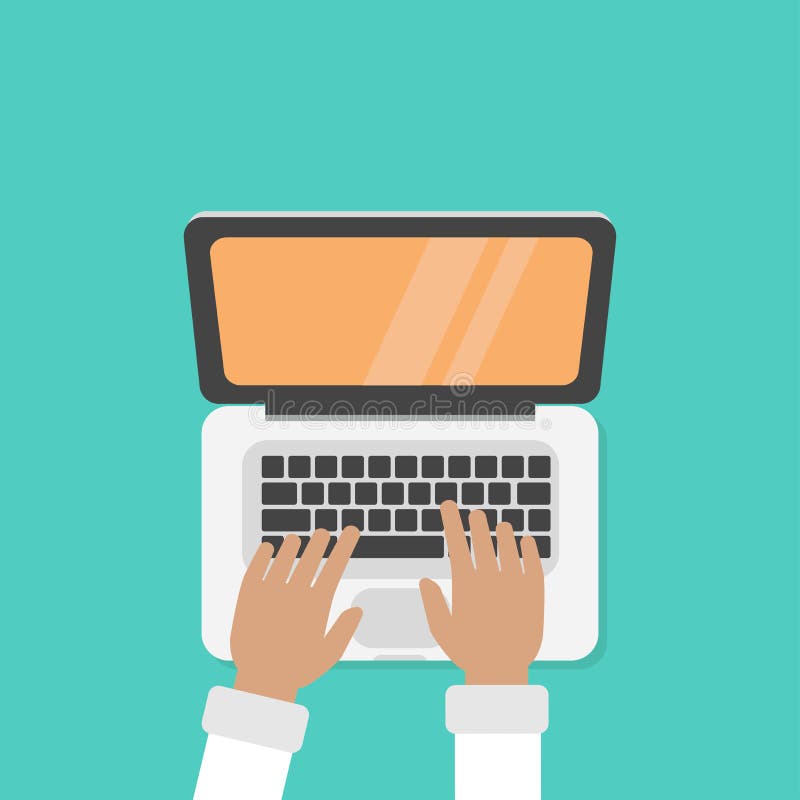 Human Laptop Top Using View Stock Illustrations – 103 Human Laptop Top ...