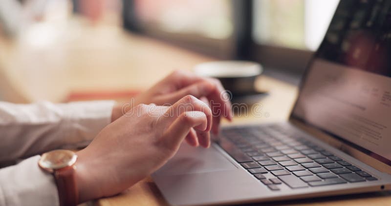 Laptop, Scroll and Hand with Pen in Office, Research and Analysis for ...