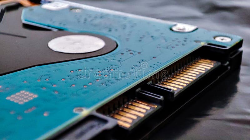 Laptop Hard Disk Power and Data Sockets Stock Photo - Image of power ...