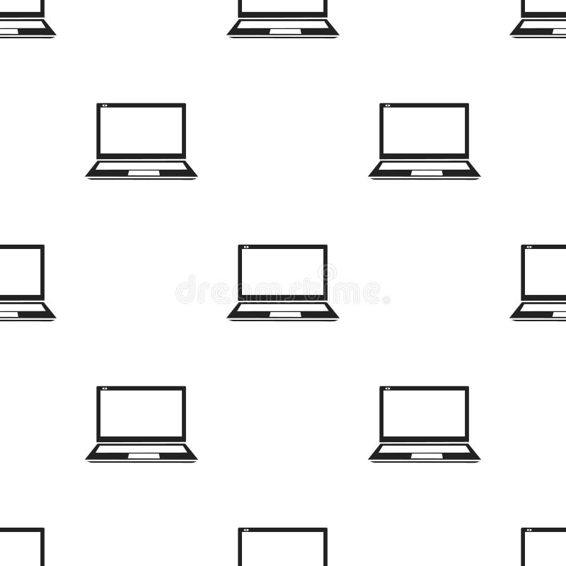 Laptop Icon In Black Style Isolated On White Background. Personal ...