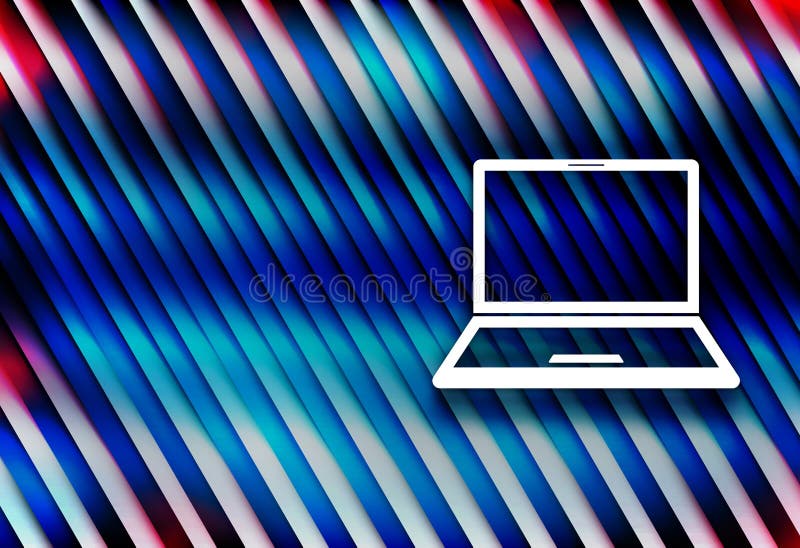 Laptop Icon Colorful Bright Motion Background Illustration Stock ...