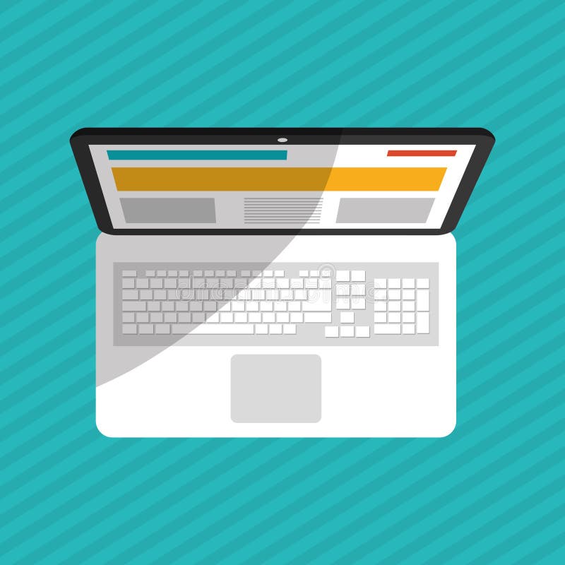 Laptop Icon Design, Vector Illustration Stock Vector - Illustration of ...