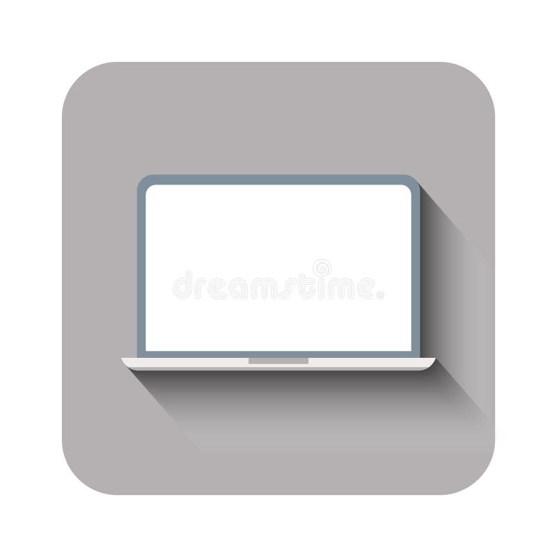 Laptop Icon Flat Design for Web. Vector Illustration Stock Vector ...