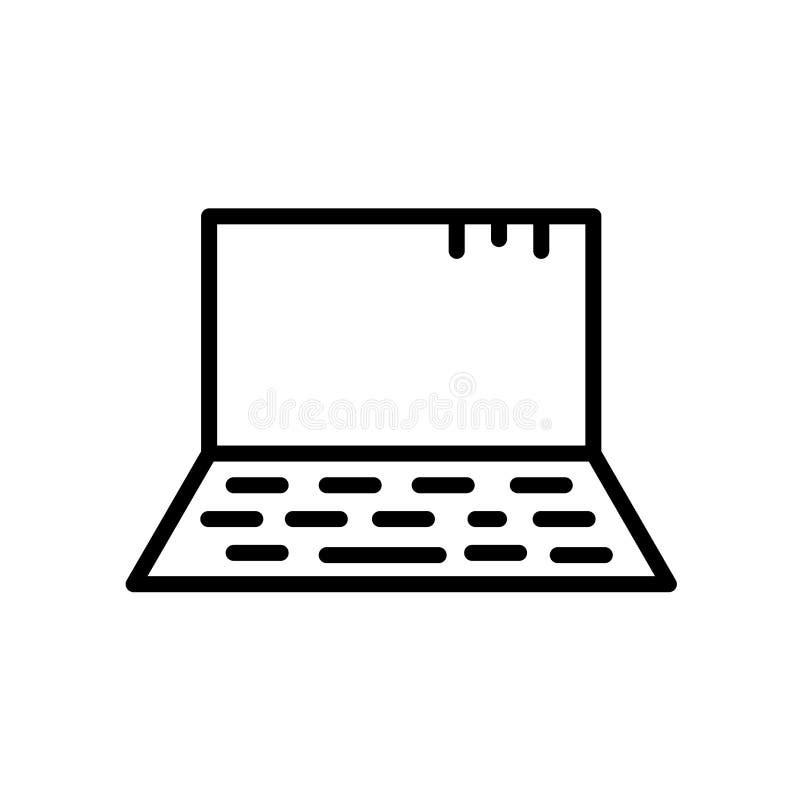 Laptop Computer Vector Icon Isolated on Transparent Background, Laptop ...