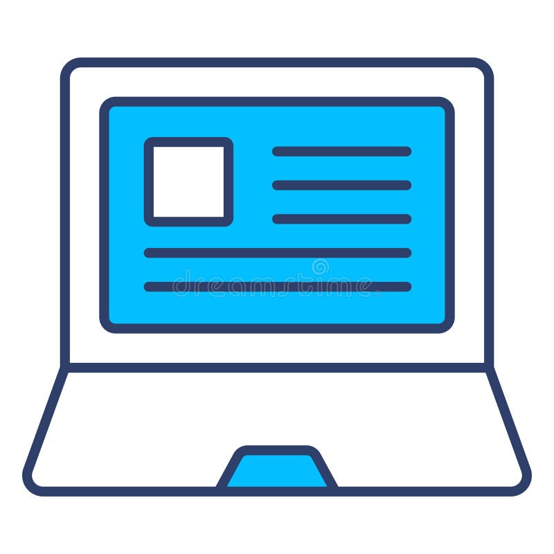 Laptop Icon Modern Vector Illustration Stock Vector - Illustration of ...