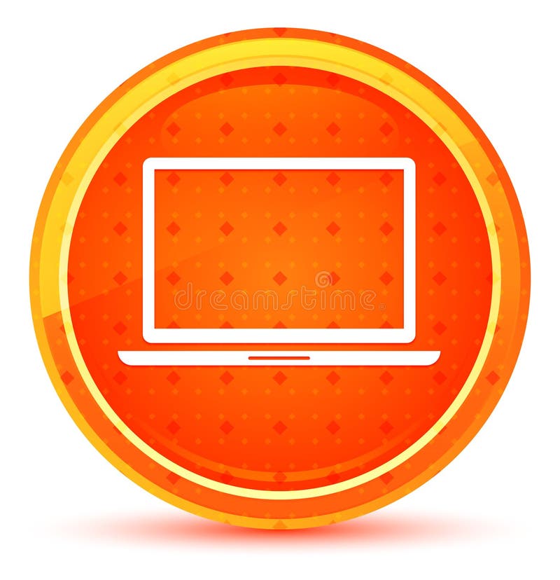 Laptop Icon Natural Orange Round Button Stock Illustration ...