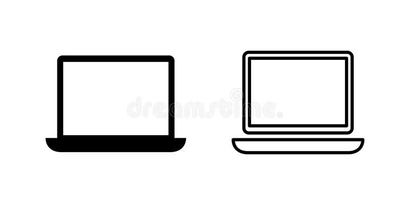 Laptop Icon . Computer Icon Vector Stock Vector - Illustration of smart ...