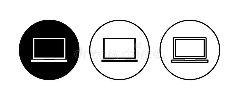 Laptop Icon . Computer Icon Vector Stock Vector - Illustration of flat ...
