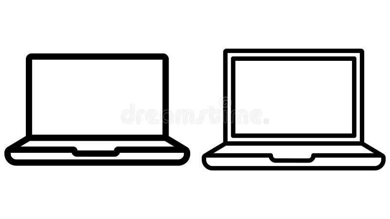 Laptop Icon Set. Computer Icon. Vector Illustration Stock Vector ...