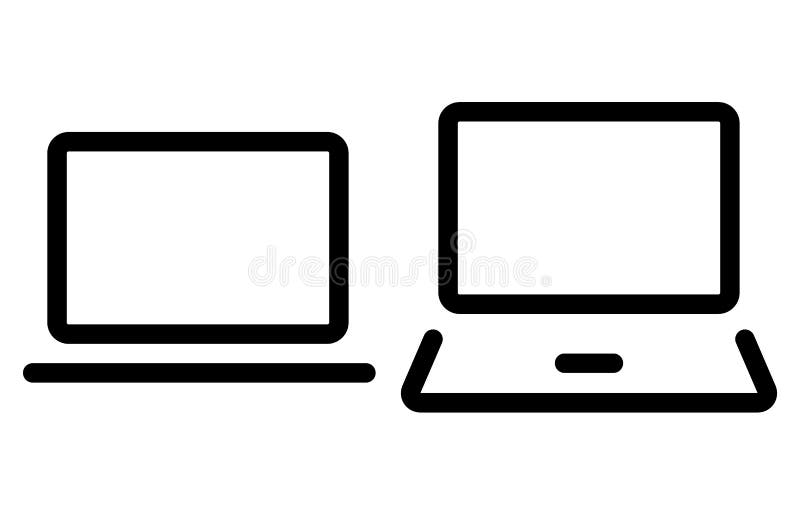 Laptop Icon Set. Computer Icon. Vector Illustration Stock Vector ...