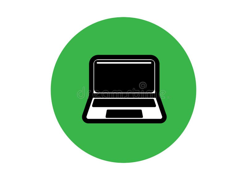 Laptop Icon Simple Vector Design Stock Vector - Illustration of digital ...