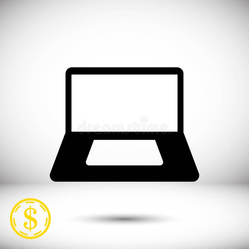 Laptop Icon Stock Vector Illustration Flat Design Stock Vector ...
