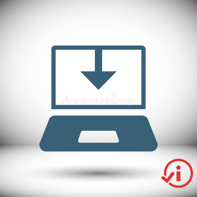 Laptop Icon Stock Vector Illustration Stock Vector Illustration Flat ...