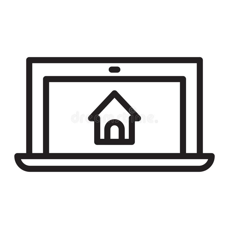 Laptop Home stock vector. Illustration of isolated, concept - 100113861