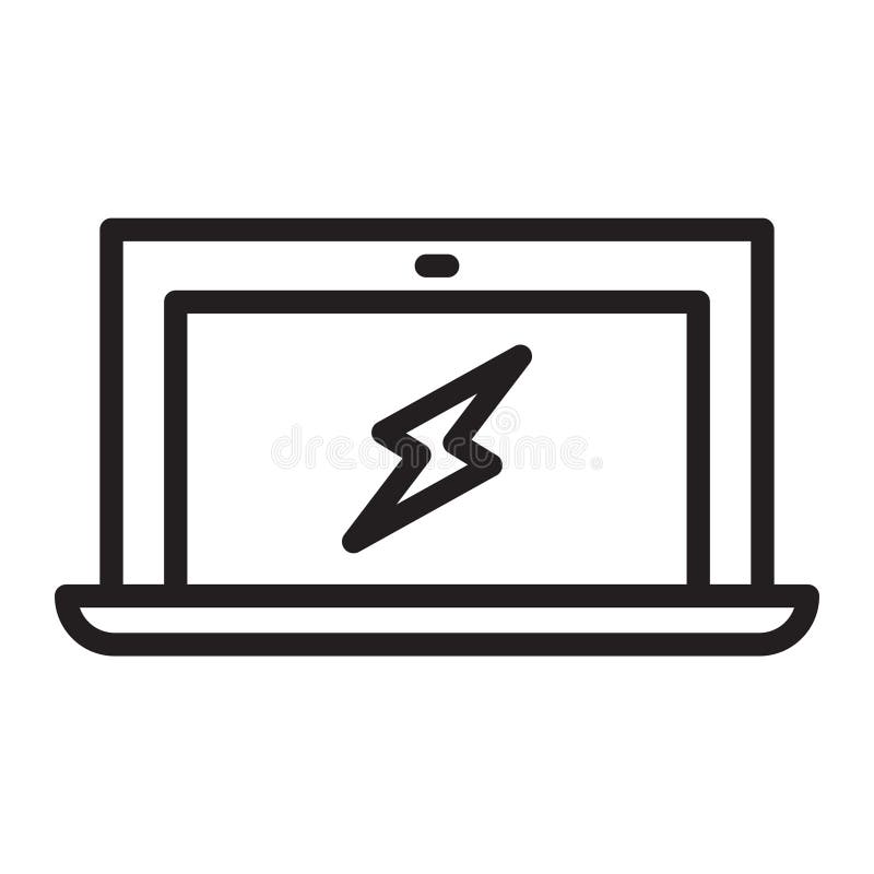 Laptop Power stock vector. Illustration of element, design - 100114402