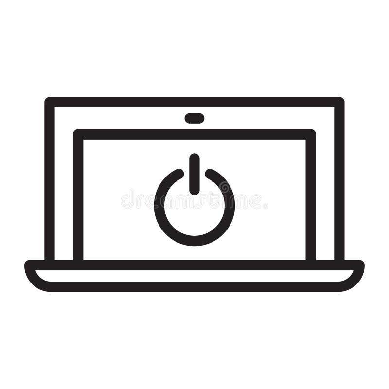 Turn off your computer! stock illustration. Illustration of sign - 4708457