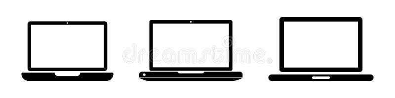Laptop icon vector stock vector. Illustration of button - 133210133