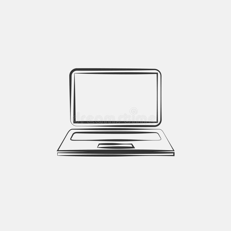 Laptop Icon Illustration Symbol Eps 10 Grey Stock Illustration ...