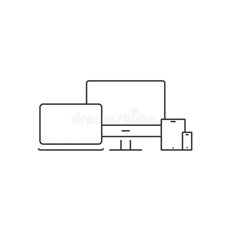 Laptop Icon Vector Mobile Computer Isolated 5 Stock Photo ...