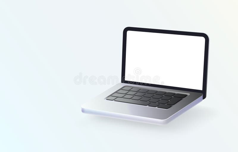 Laptop Icon, White Screen, Computer Frame Work. Vector Stock Vector ...