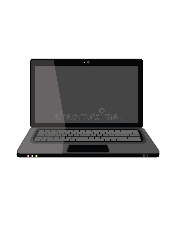Laptop stock illustration. Illustration of keyboard, modern - 45156382