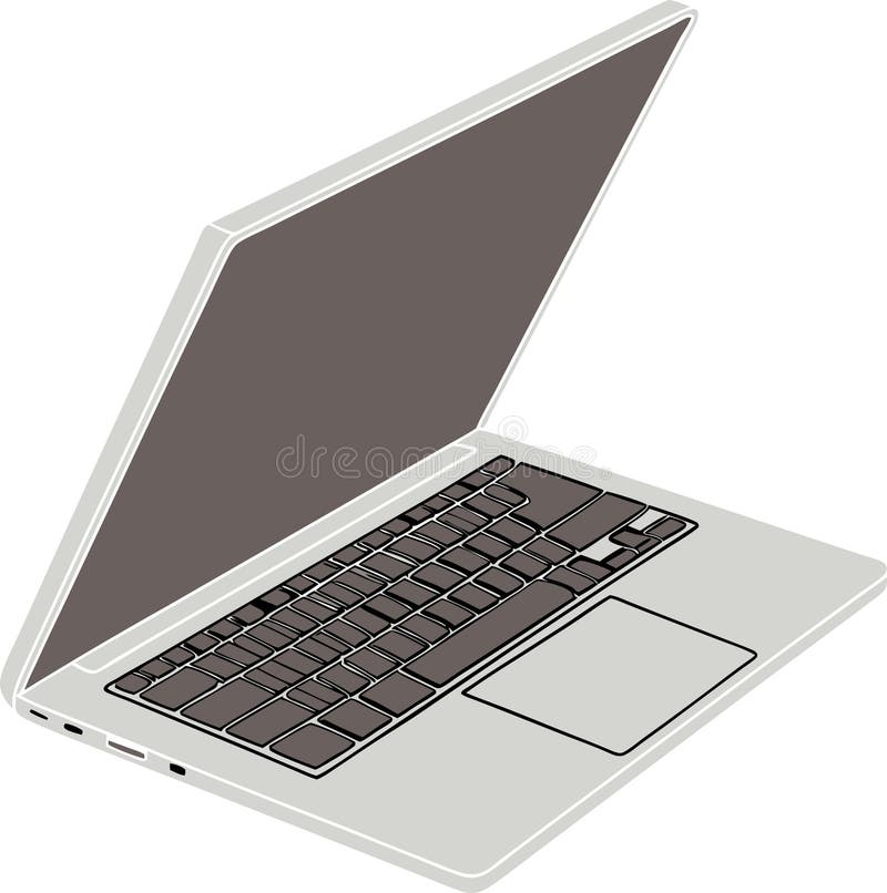 Laptop stock illustration. Illustration of copy, technology - 358260664