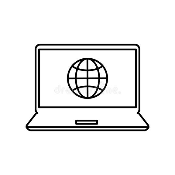 Laptop - Internet Icon Vector Stock Vector - Illustration of chat ...