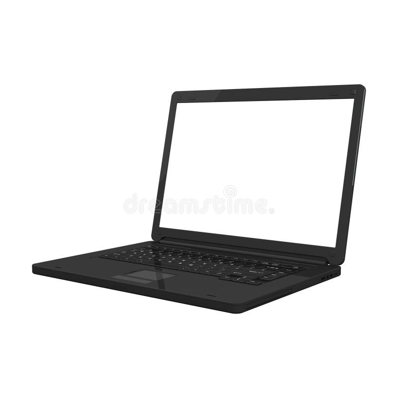 Laptop isolated top view stock illustration. Illustration of laptop ...