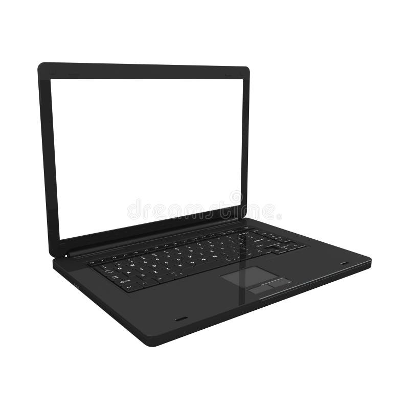 Laptop isolated top view stock illustration. Illustration of laptop ...