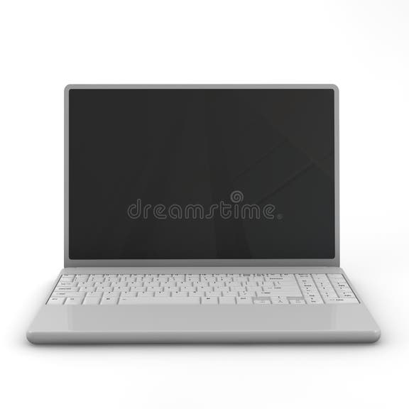 Laptop Isolated. Three-dimensional, Isolated on Stock Illustration ...