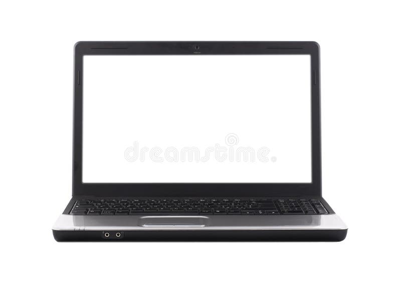 Laptop isolated on white stock photo. Image of business - 9514172