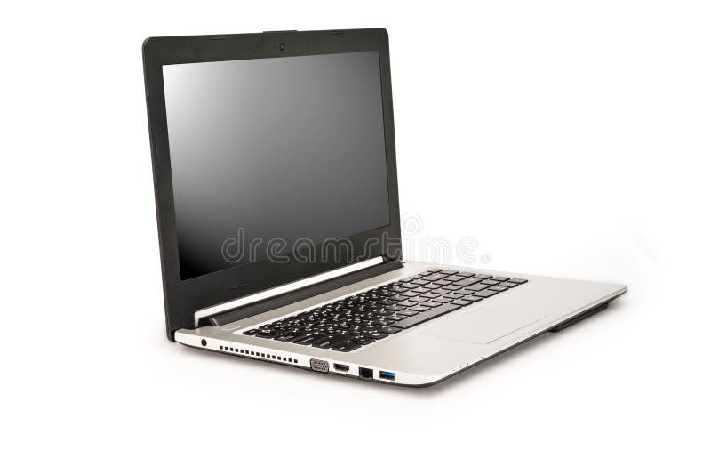 Laptop Isolated on White Background Editorial Stock Image - Image of ...